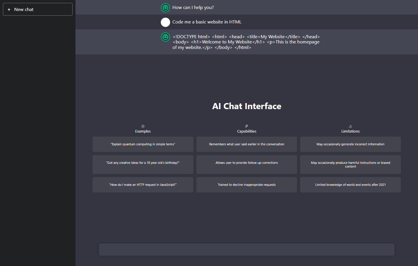 GitHub - tomsclater/chat-gpt: OpenAI chatbot web app with Express back-end