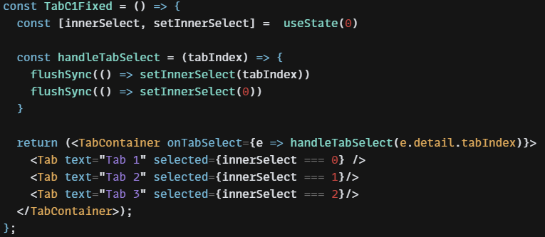 TabContainer: Controlled selected state gets ignored if user select a tab · Issue #5210 · SAP ...