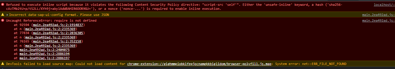Build: Caught ReferenceError: require is not defined · Issue #4548 · SAP/ui5-webcomponents-react ...