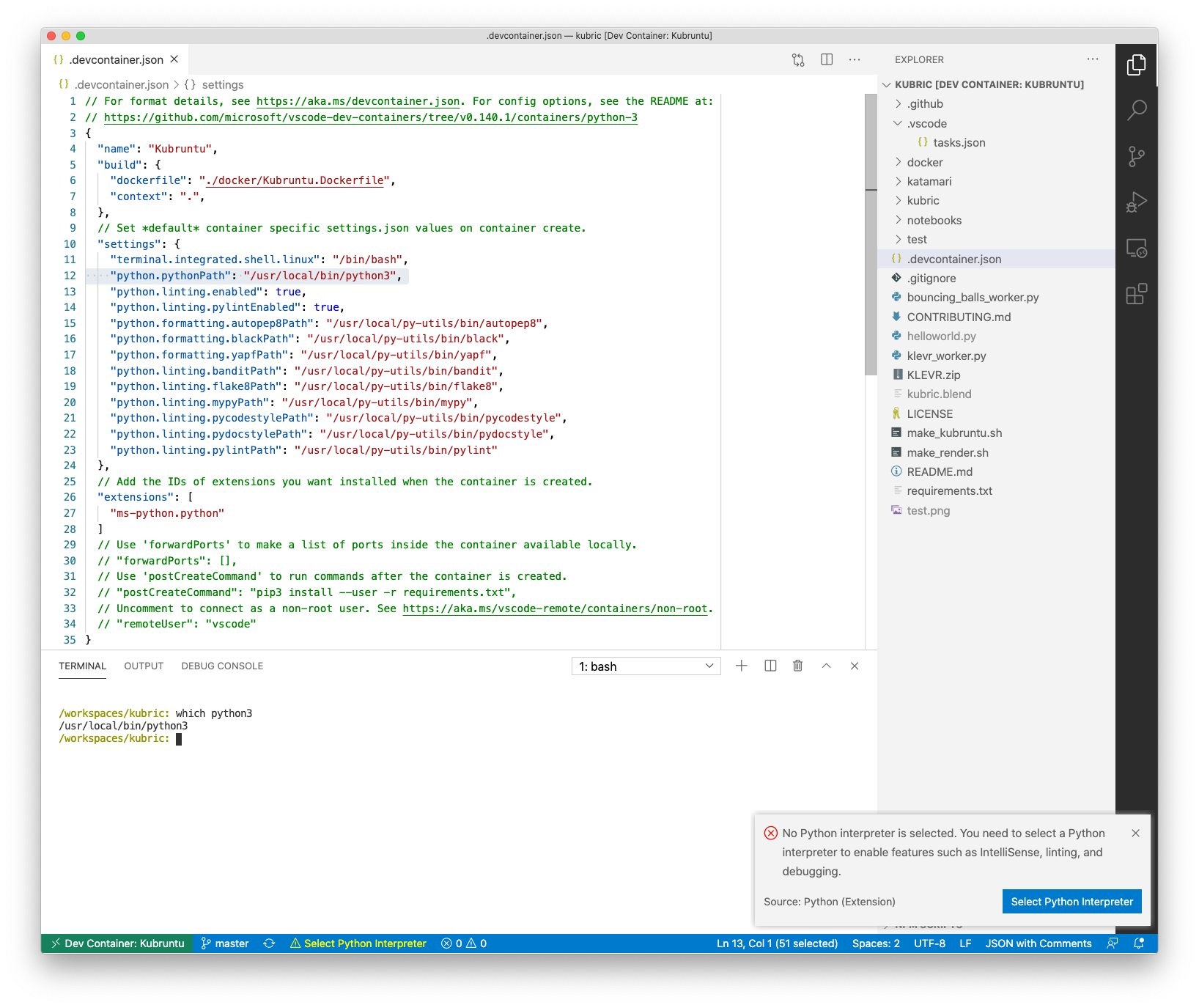 Ignored Python pythonPath In devcontainer json Issue 109269 