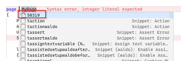 Object Type PermissionSet : auto-completion for the next object number ...