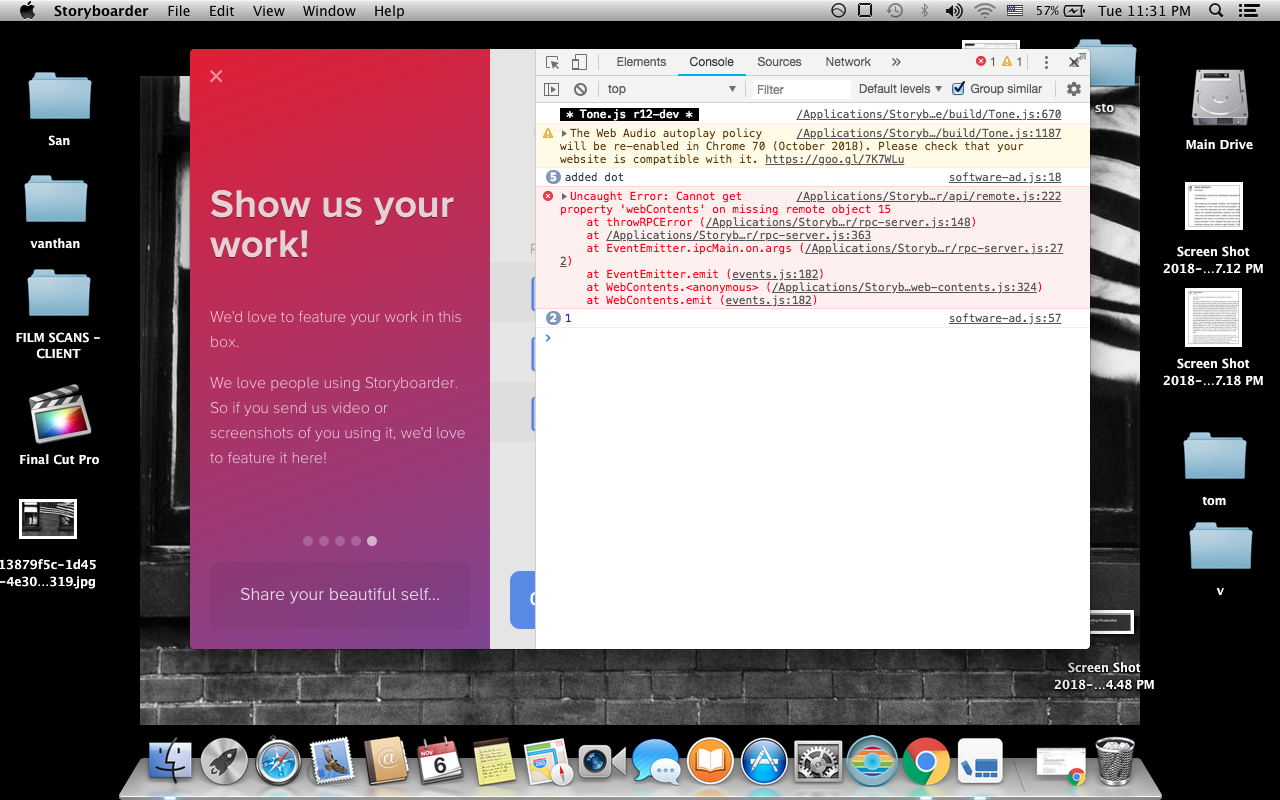 Storyboarder gets stuck on "Initializing" project · Issue #1435 · wonderunit/storyboarder · GitHub