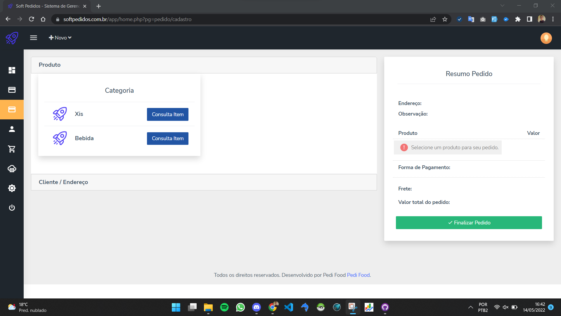 GitHub - felipeArnold/Sistema-gerenciamento-pedidos: Sistema para ...