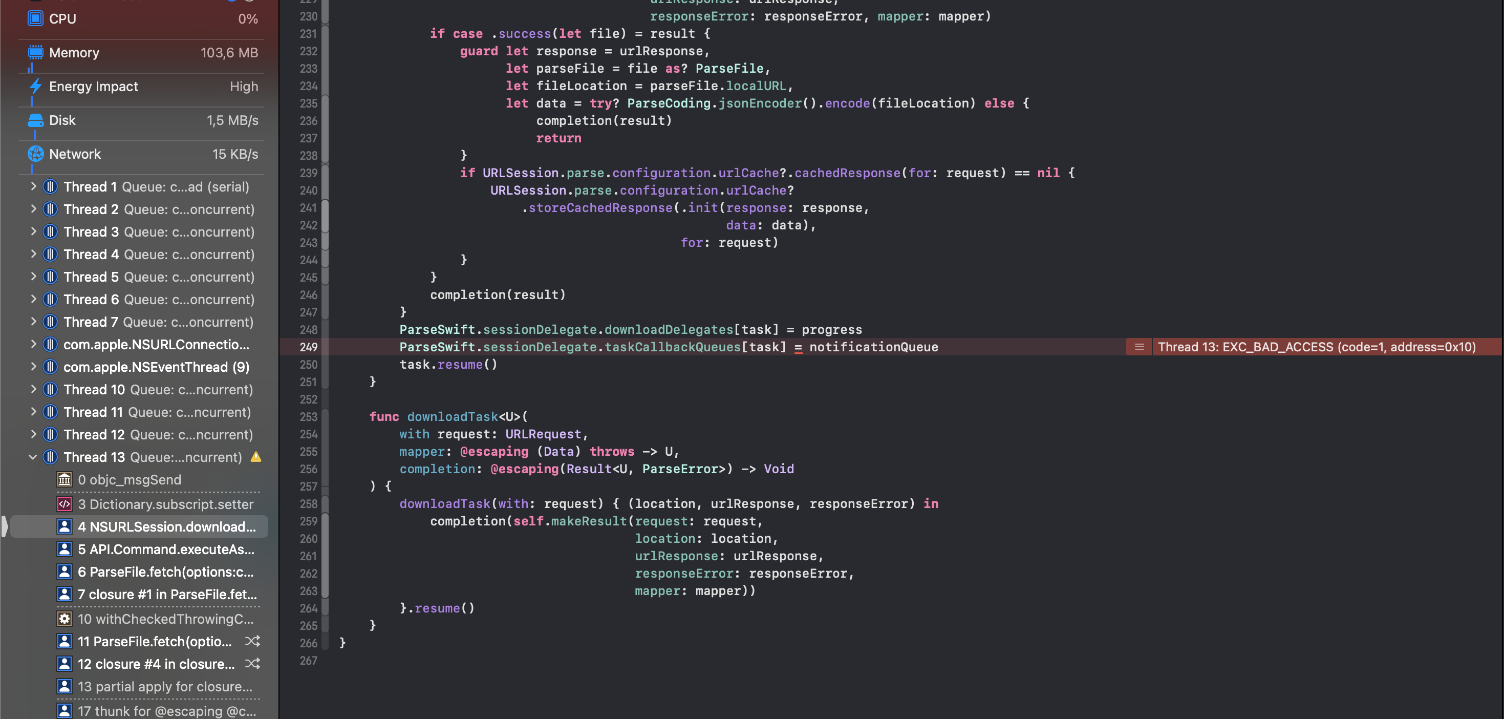 Withthrowingtaskgroup Causes Crash · Issue 347 · Parse Communityparse Swift · Github 