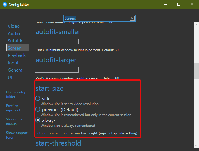 Remember window side for all sessions · Issue #140 · mpvnet-player/mpv.net · GitHub