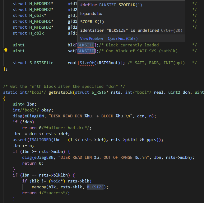 IntelliSense wrongly flags syntax errors (20 and 59) when complex macros used in C structure ...