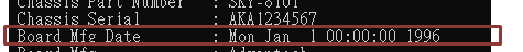 IPMI timestamp definition are different from Mfg Date of FRU's ...