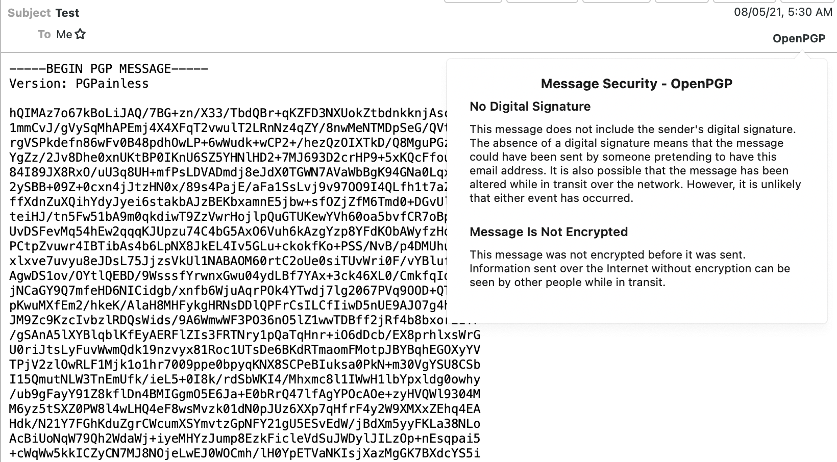 Email sent with FlowCrypt app opens fine in FlowCrypt, but not in ...