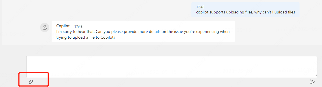 The TXT file was uploaded successfully, but Copilot indicates that the ...