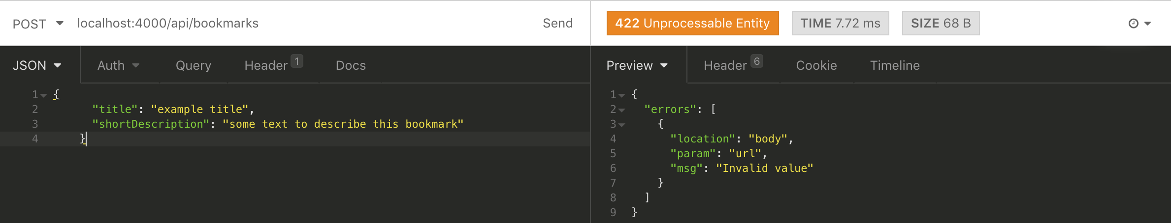 GitHub - DCI-fbw11/bookmark-api