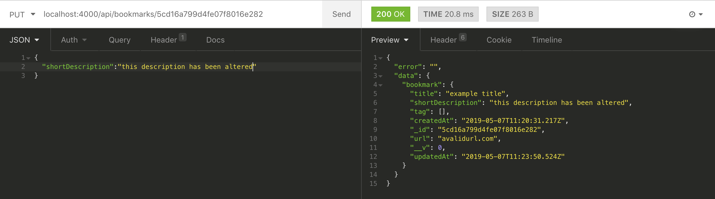 GitHub - DCI-fbw11/bookmark-api