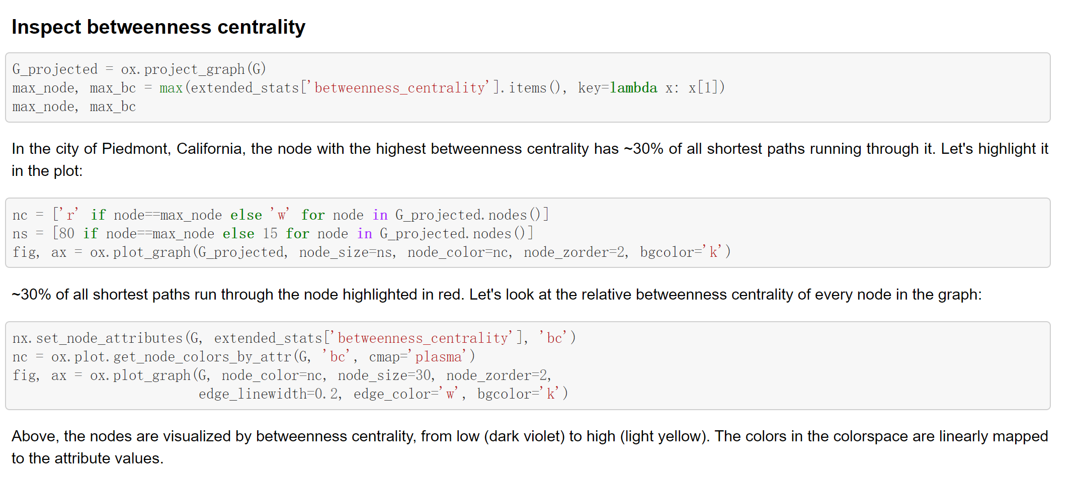 nodes visualization with betweenness centrality · Issue #667 · gboeing/osmnx · GitHub