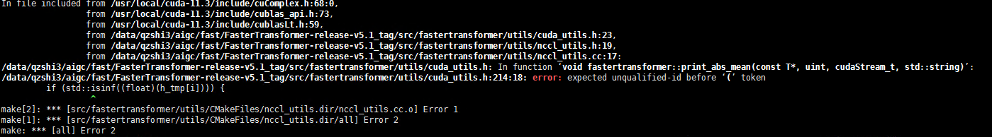 Build Fastertransformer Fail · Issue 493 · Nvidia Fastertransformer · Github