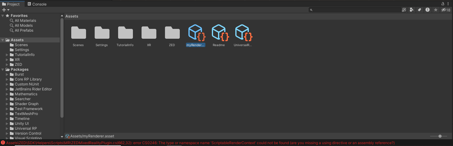 `ScriptableRenderContext` could be not found · Issue #257 · stereolabs/zed-unity · GitHub