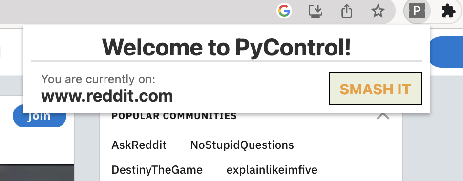 GitHub - Zhenxin-Zhang/PyControl-on-Chrome: Your fav productivity tool, now as a Chrome Extension