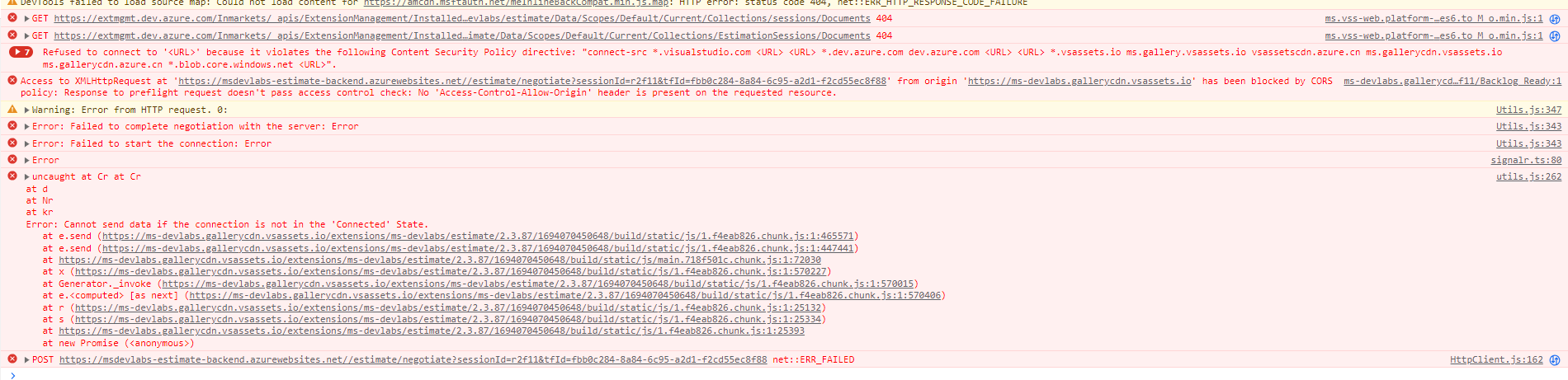 Estimate plug-in has stopped working - endlessly "Connecting to server..." · Issue #278 ...
