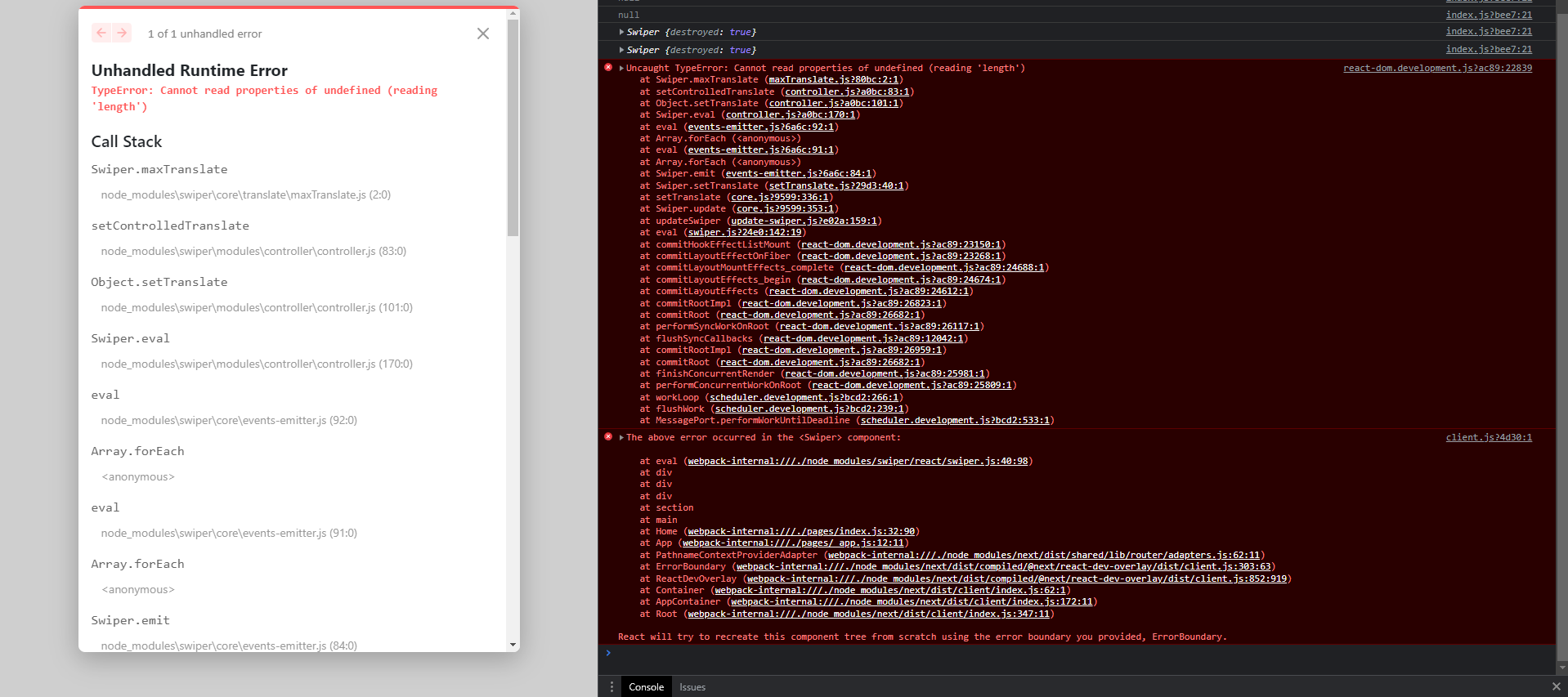 Two-way control not working with ReactJS (NextJS) · nolimits4web swiper · Discussion #6535 · GitHub
