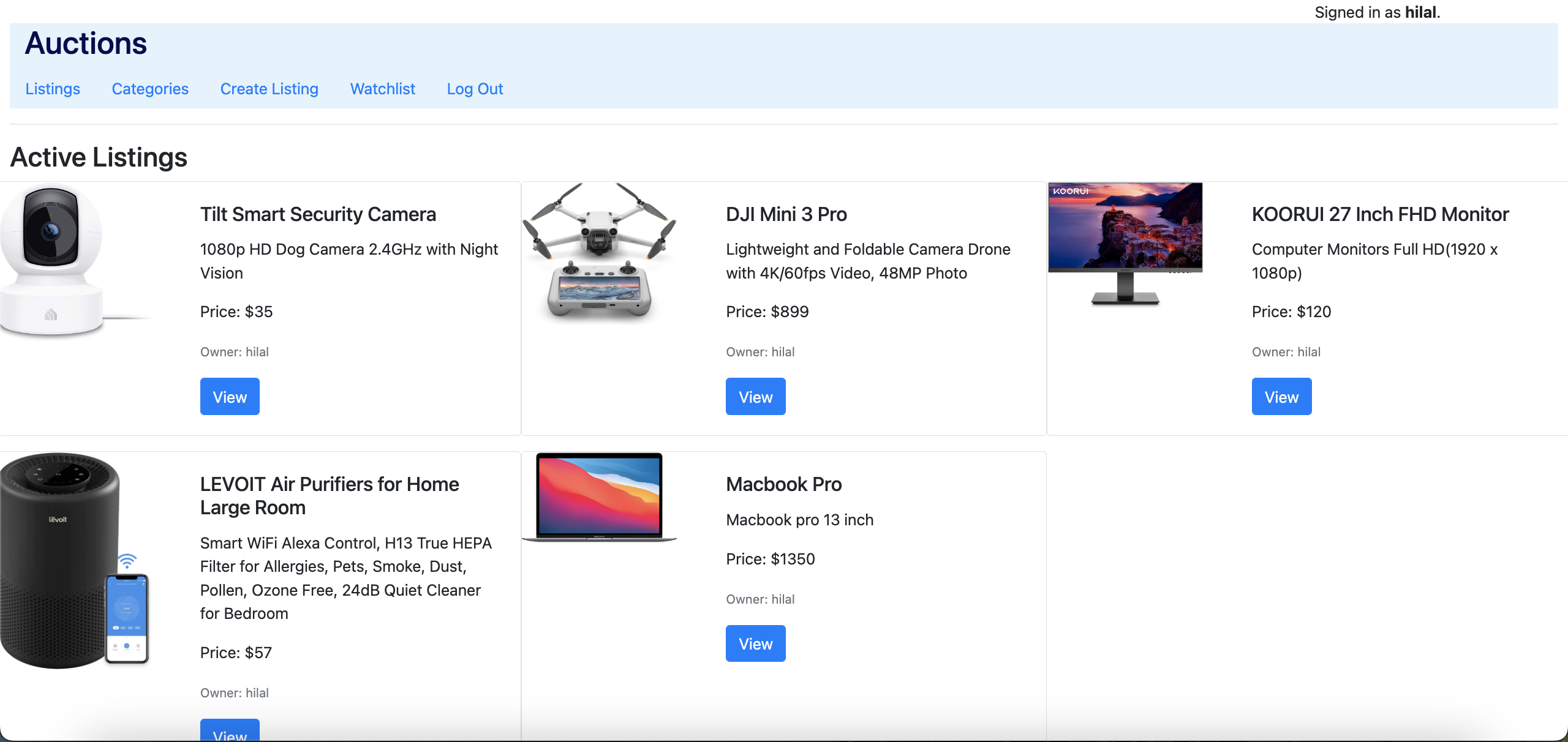 Github Ayshahilale Commerce Auction Site Designed An Ebay Like E Commerce Auction Site That