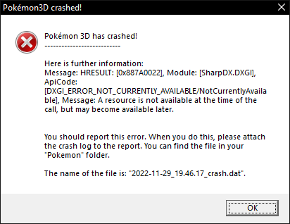 [BUG] The game crashes hard after taking a "region capture" picture with ShareX on Fullscreen ...