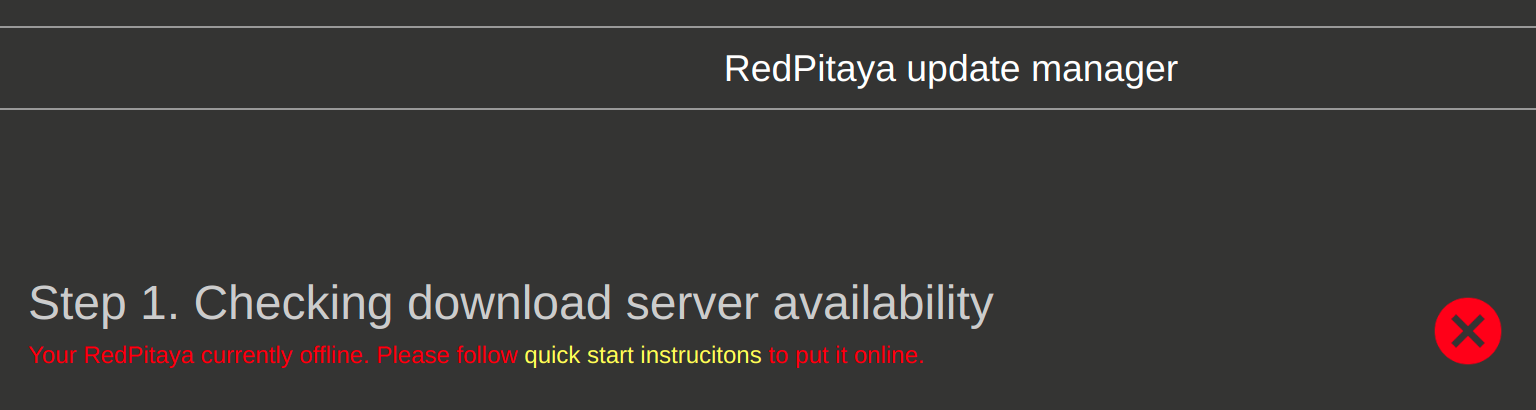 Your Redpitaya Currently Offline Even Though I Can Reach The