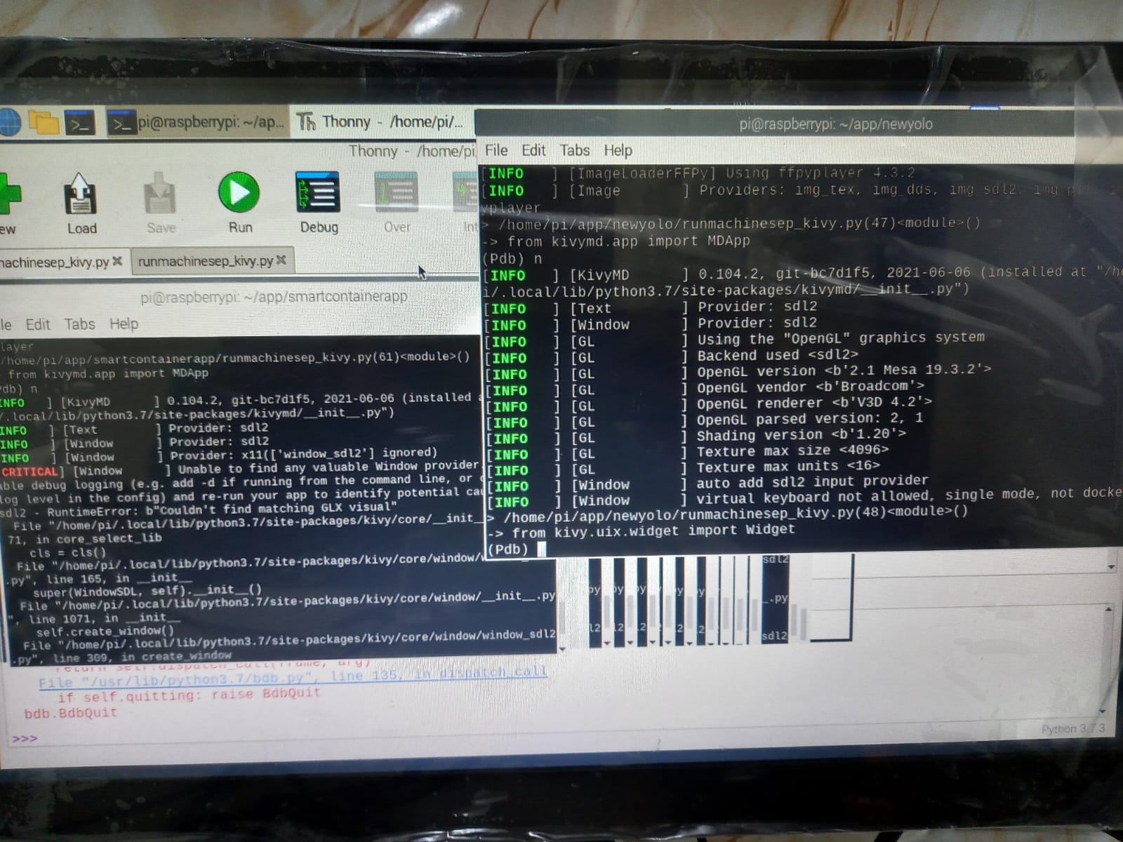 x11(['window_sdl2'] ignored, couldnt find matching GLX visual - Same code different results ...