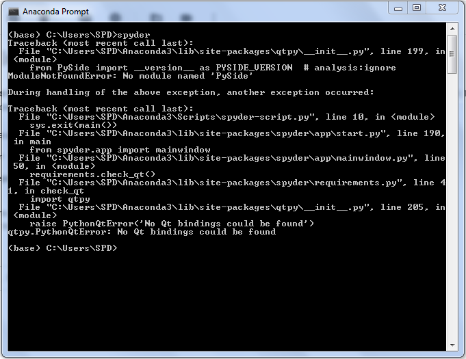 Fail to launch Spyder - updated the spyder output #8211 · Issue #8312 ...