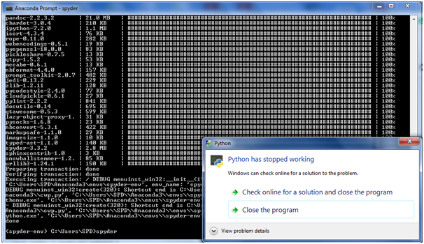 Fail to launch Spyder - updated the spyder output · Issue #8211 ...