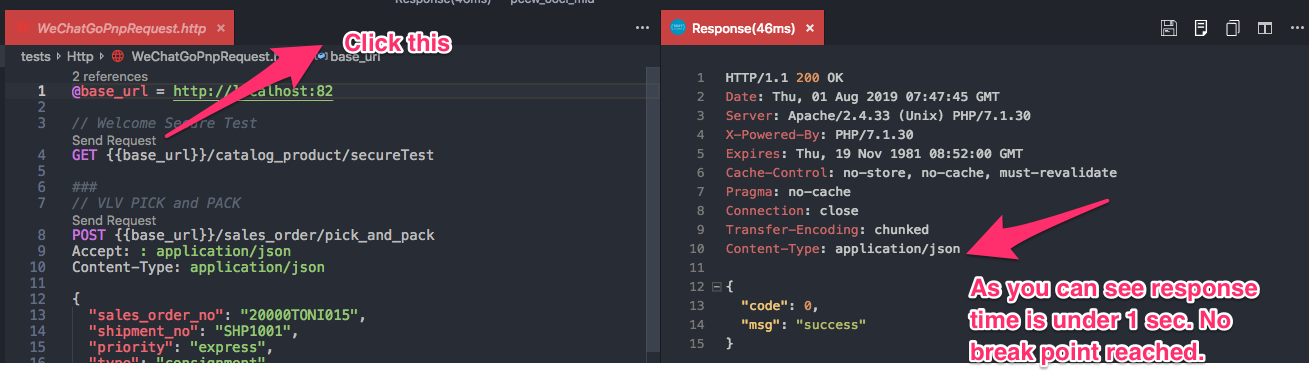 Debugging not working when sending request · Issue #398 · Huachao/vscode-restclient · GitHub