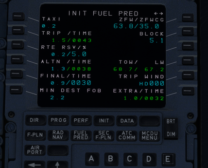 [MCDU] Wind request does not affect Trip wind on INIT B | Wind request should request for all ...