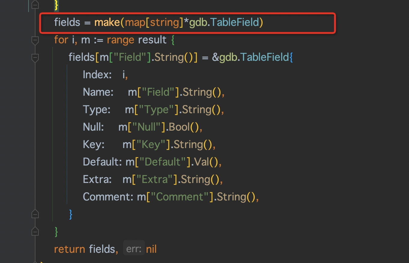 Func D Driver Tablefields Obtains Column Information Order Inconsistent With The Database