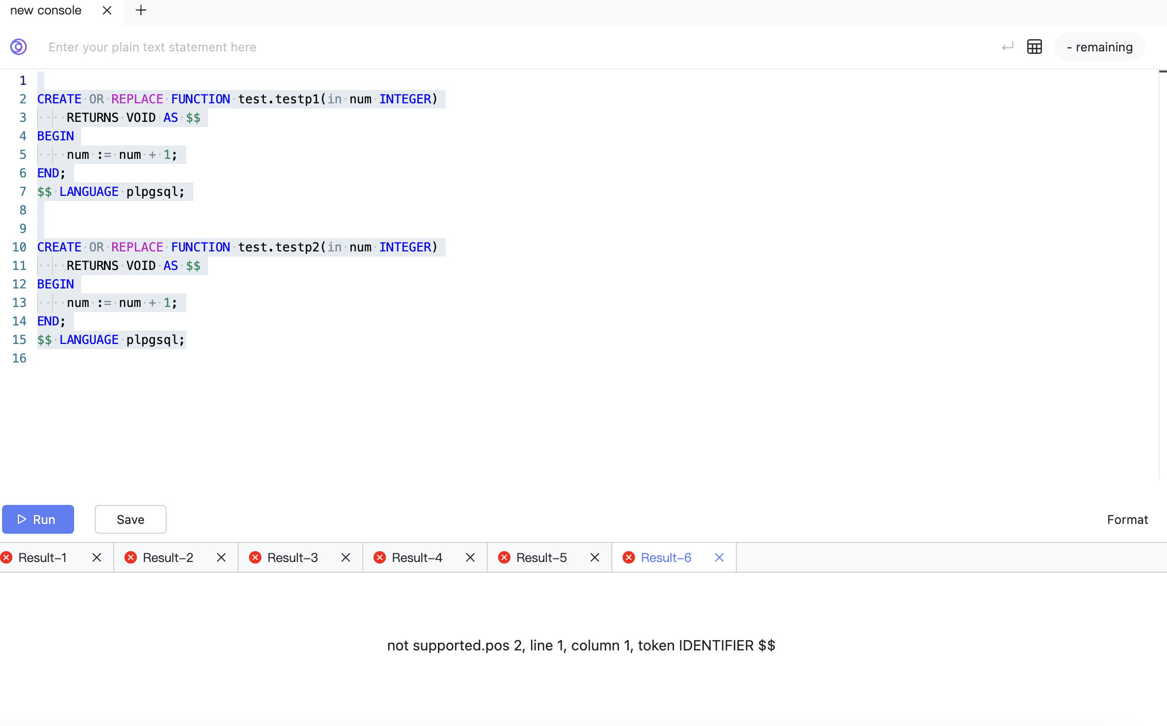 Bug: console执行sql报错 · Issue #397 · chat2db/Chat2DB · GitHub
