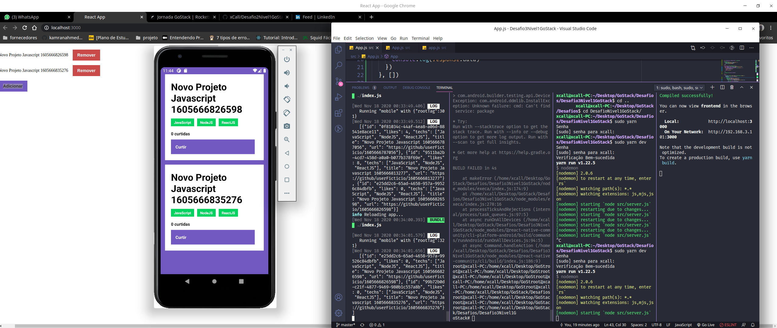 GitHub - xCall/Desafio3Nivel1GoStack