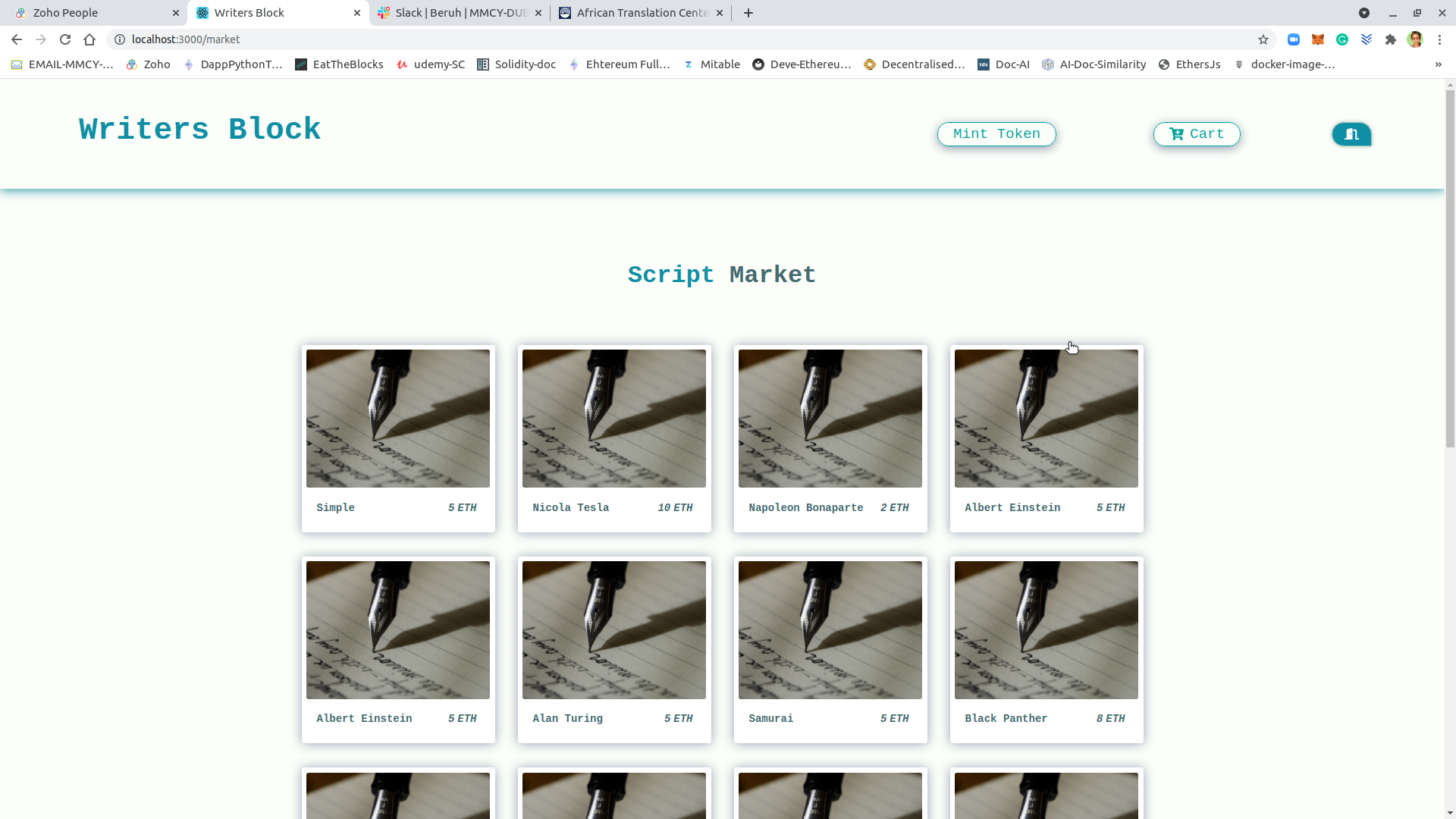 GitHub - mearafGitHub/NFT-Mint-And-Trade: NFT minting and trading marketplace DApp. Solidity ...