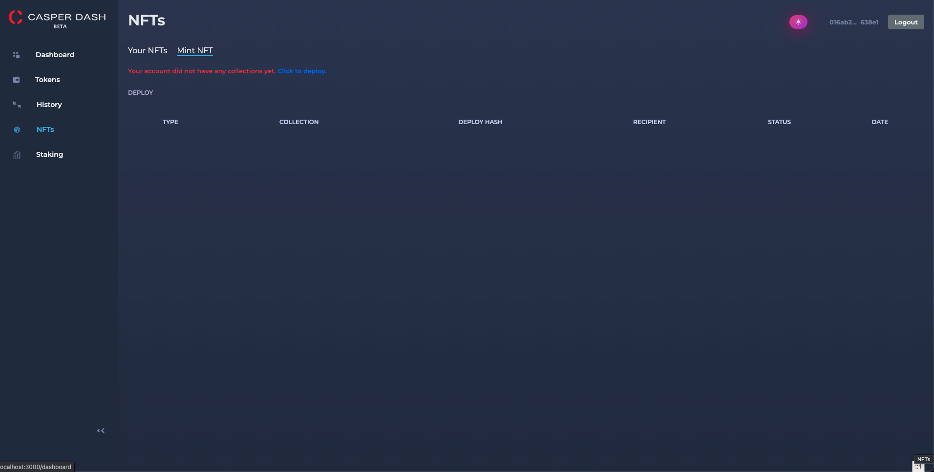 [Mint NFT] Mint NFT Page is Blank · Issue #93 · CasperDash/casperdash-extension · GitHub