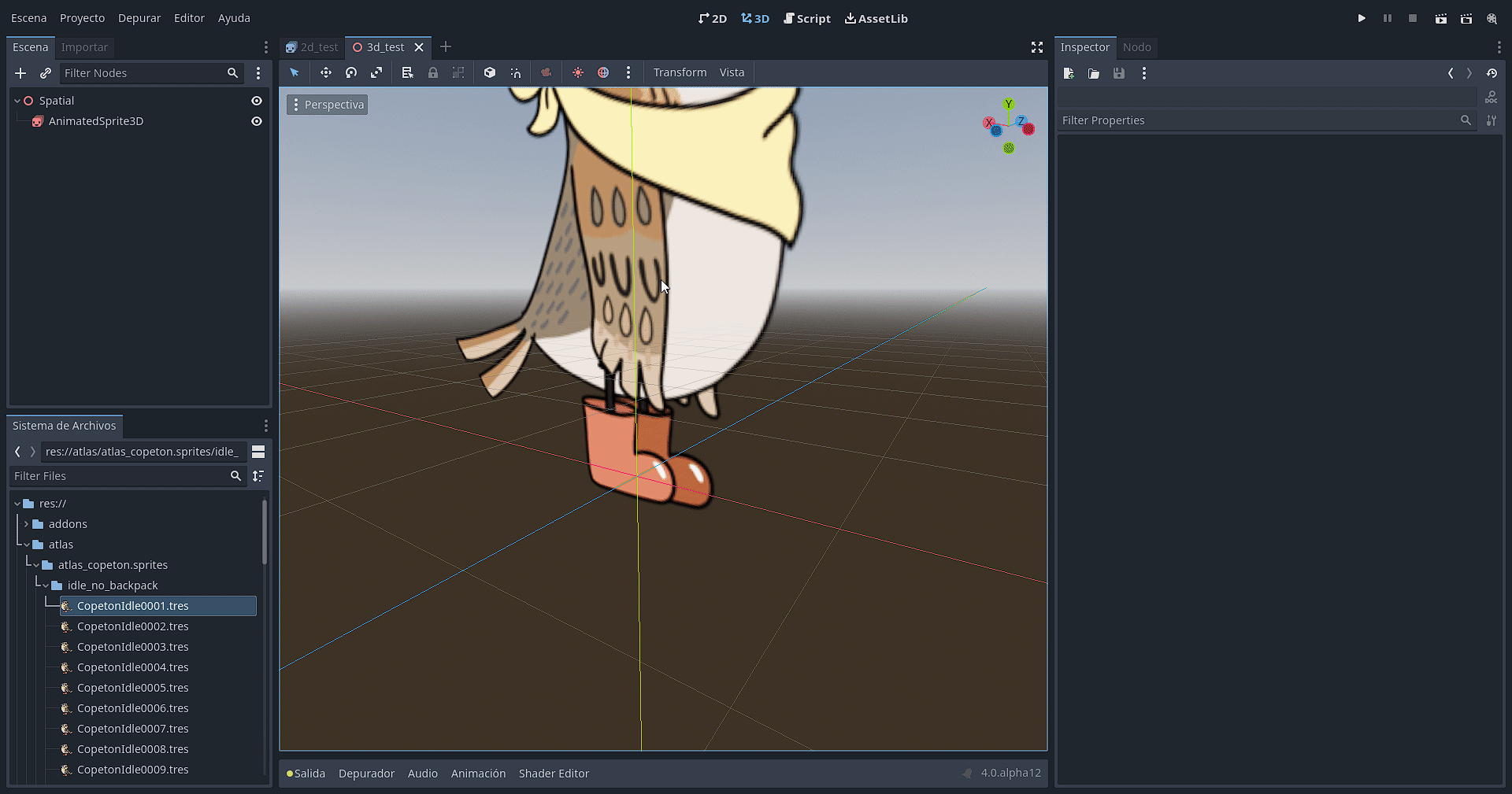 AnimatedSprite3D margin calculation seems slighlty off by a couple of ...