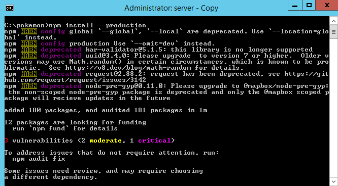 3 Vulnerabilities 2 Moderate 1 Critical When Installing A New Server · Issue 8860 · Smogon
