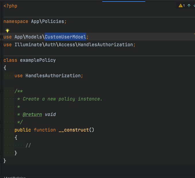 [Bug]: Custom User model completion in Create Policy · Issue #403 · laravel-idea/plugin · GitHub