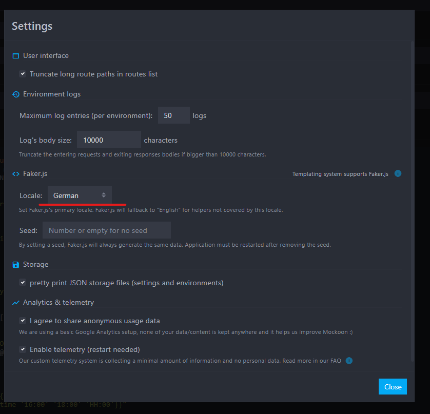 Cli Parameter to Set Faker.JS Locale · Issue #669 · mockoon/mockoon · GitHub