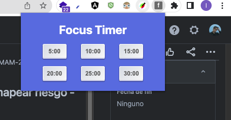GitHub - attrix182/focus-timer-extension: Chrome extensión, countdown ...