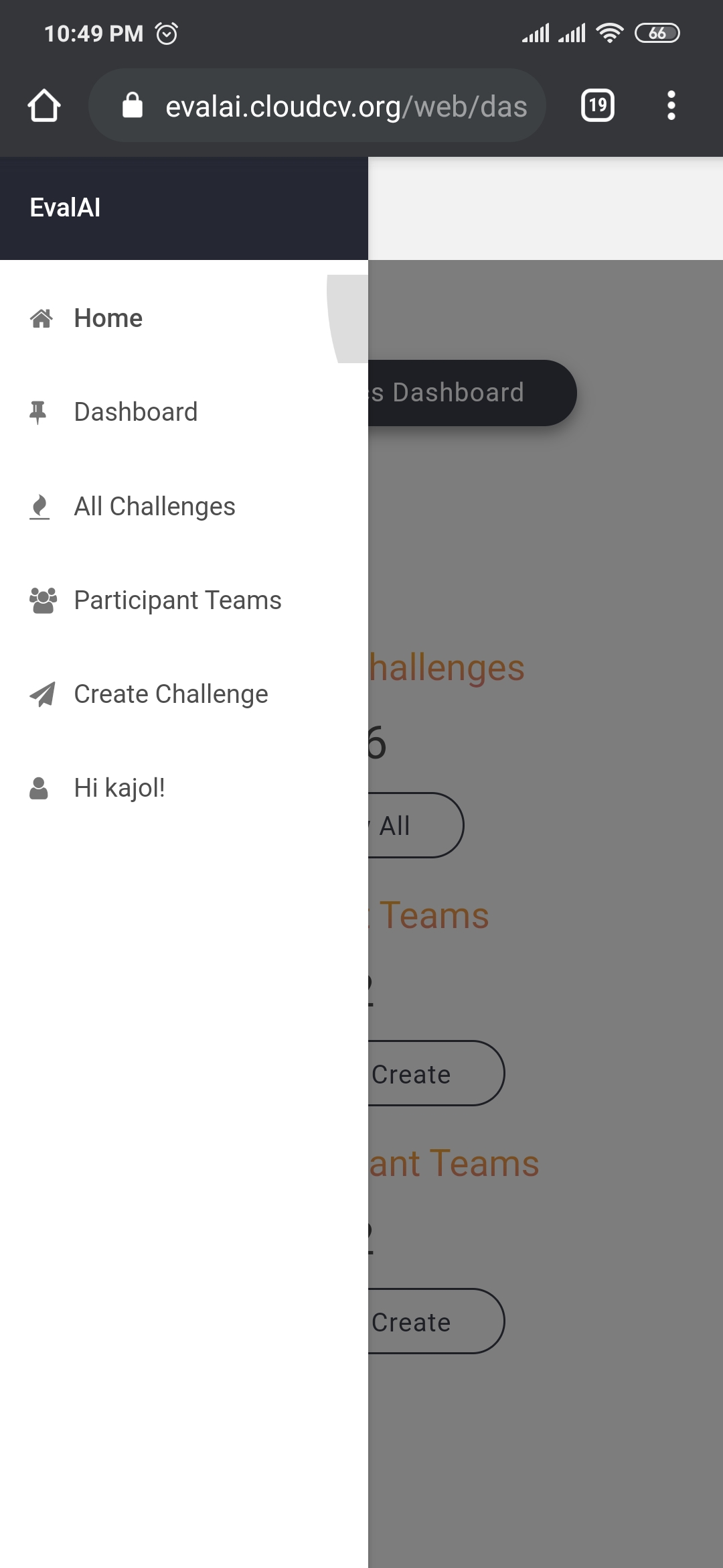 Header Buttons Not behaving as expected on Mobile view · Issue #2553 · Cloud-CV/EvalAI · GitHub