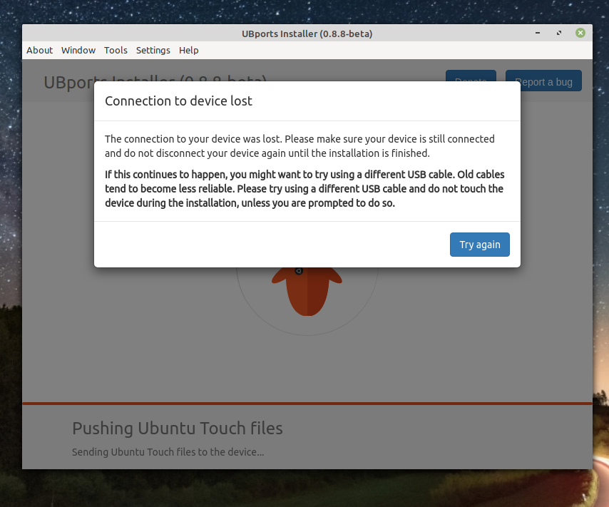 failed to install ubuntu - had to flash back to Oxygen · Issue #2029 · ubports/ubports-installer ...