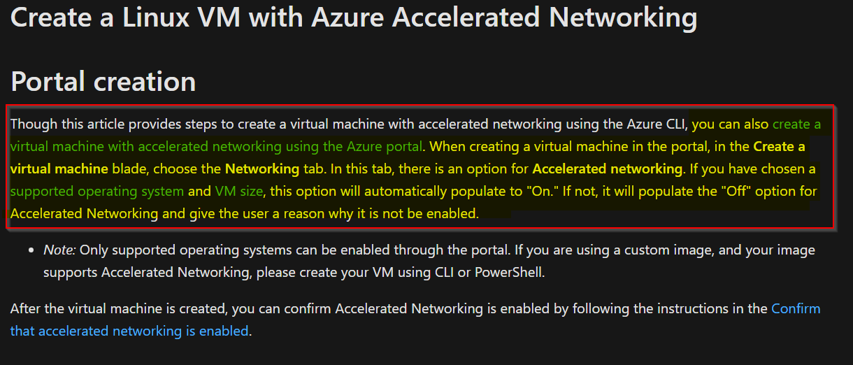 Enabling Accelerated Networking Via Azure Portal · Issue 73128 · Microsoftdocsazure Docs · Github