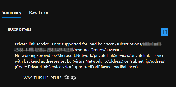 Private link service does not support IP backend · Issue #83550 · MicrosoftDocs/azure-docs · GitHub