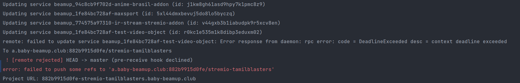 rpc error: context deadline exceeded · Issue #37 · Stremio/stremio-beamup · GitHub