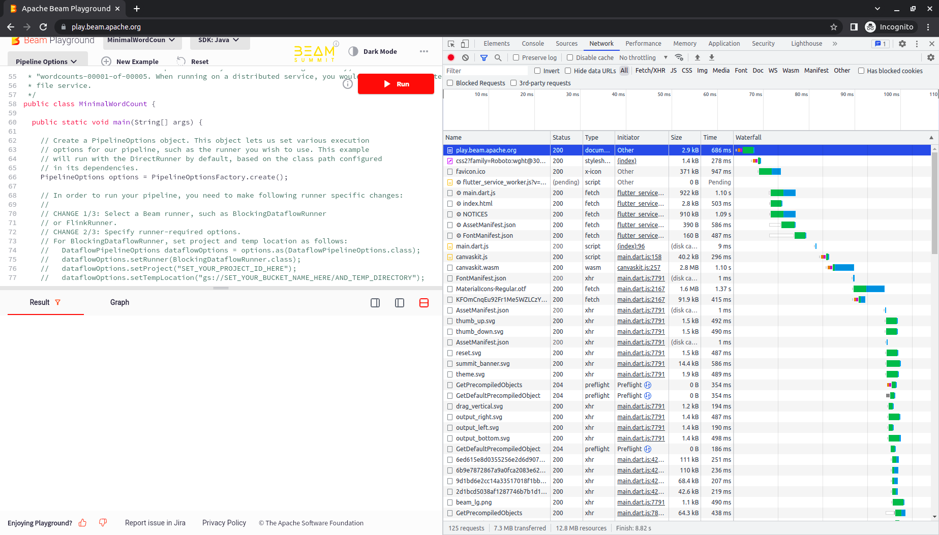 [Playground Task]: Speed up loading · Issue #21957 · apache/beam · GitHub