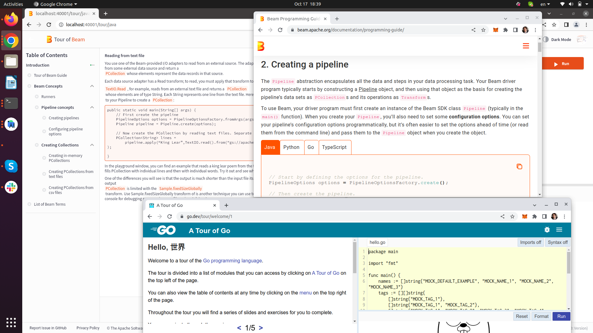[Task]: Adjustable font size in Tour of Beam · Issue #23690 · apache/beam · GitHub