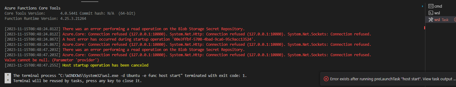 Debugger won't start if default terminal is set to WSL · Issue #914 · Azure/logicapps · GitHub