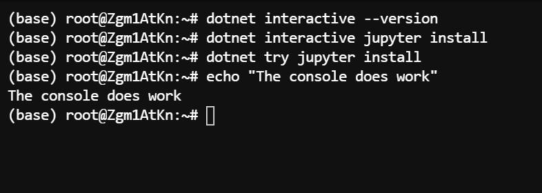 Dotnet Try Jupyter Install Gives No Output · Issue 1318 · Dotnetinteractive · Github