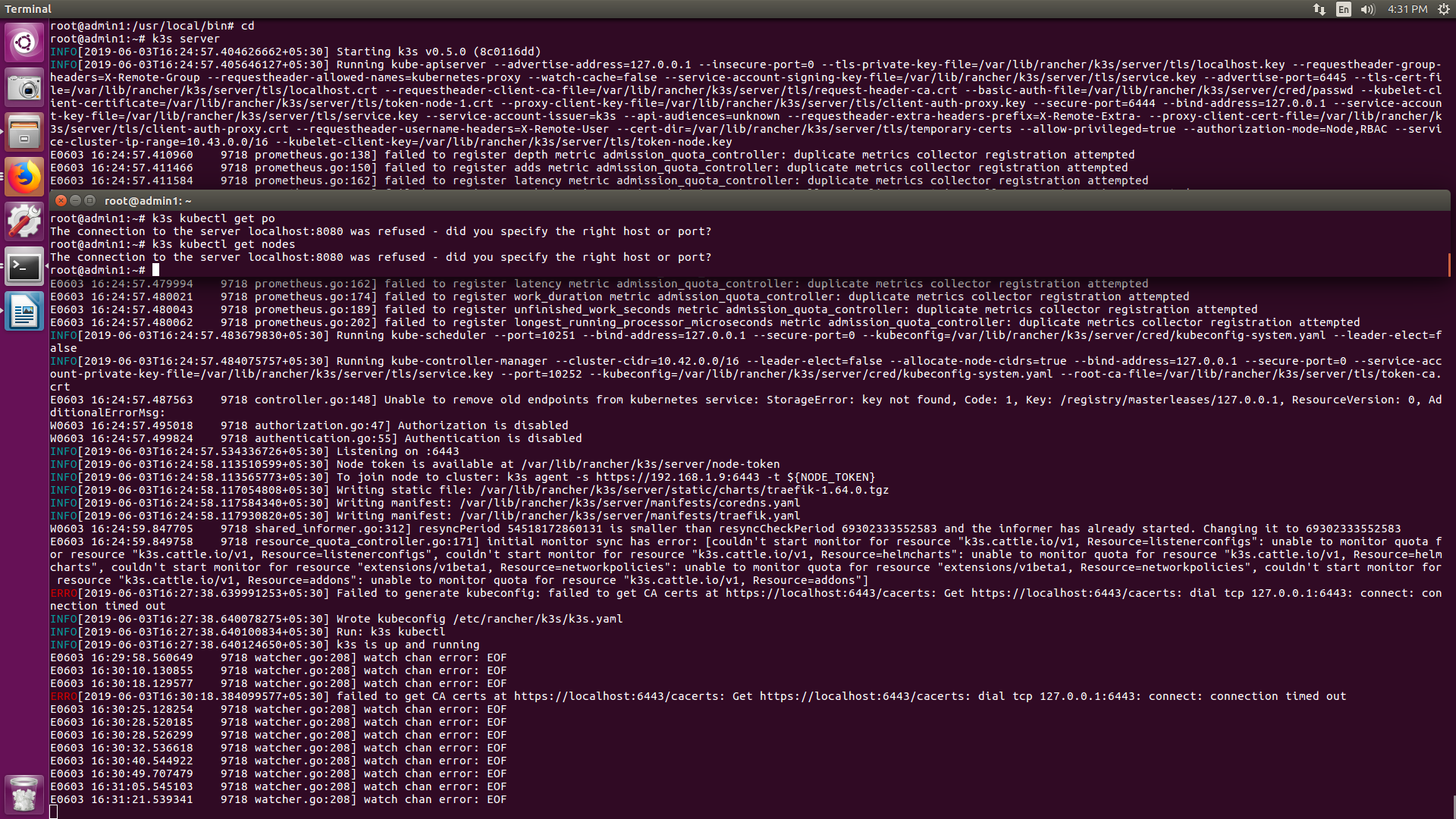 Kubeconfig not generated · Issue #518 · k3s-io/k3s · GitHub