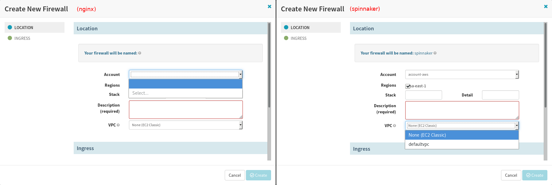 VPC Subnet field doesn't get updated when switching between AWS accounts in the UI · Issue #3242 ...